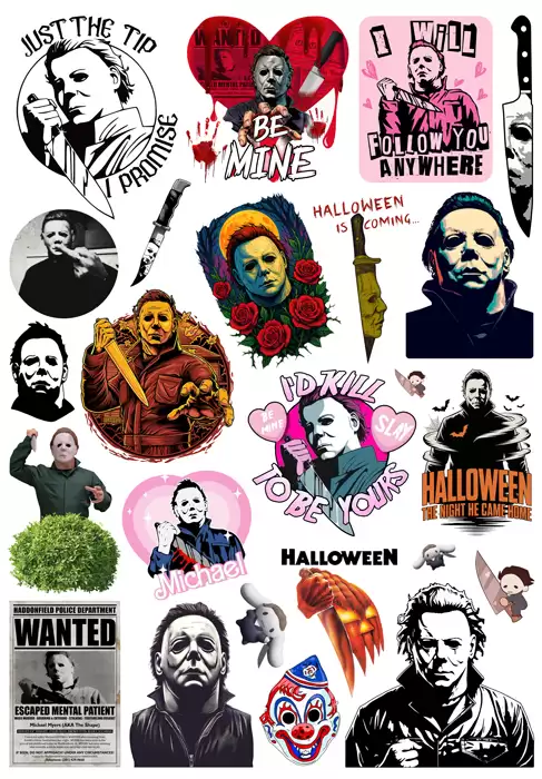 Стикеры Майкл Майерс Хэллоуин / Michael Myers Halloween - купить недорого